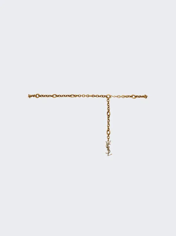 Saint Laurent Cassandre Chain Belt - Gold