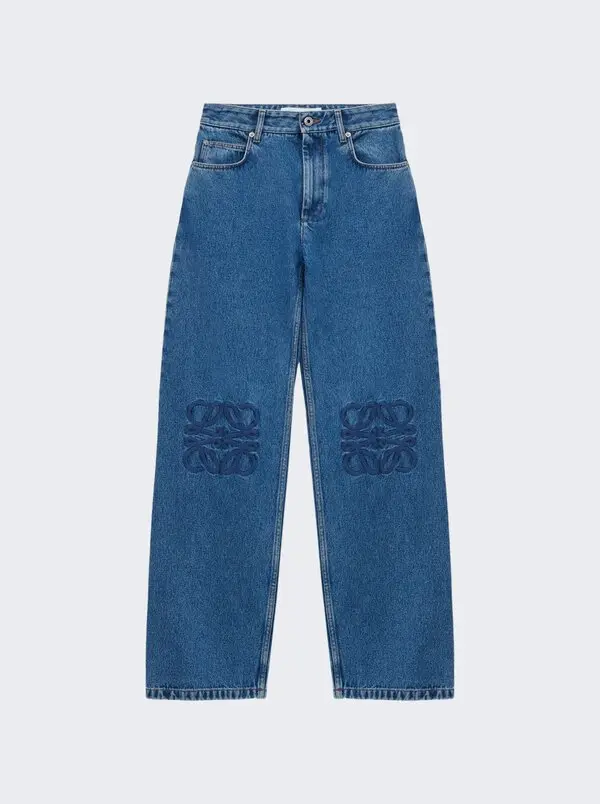 Loewe Anagram Baggy Jeans - Blue