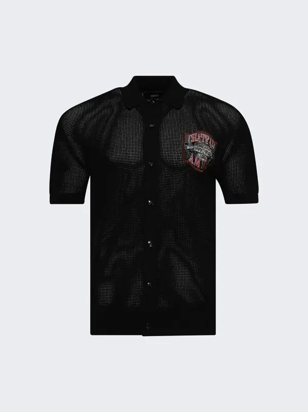 Amiri Chateau Crochet Os Shirt