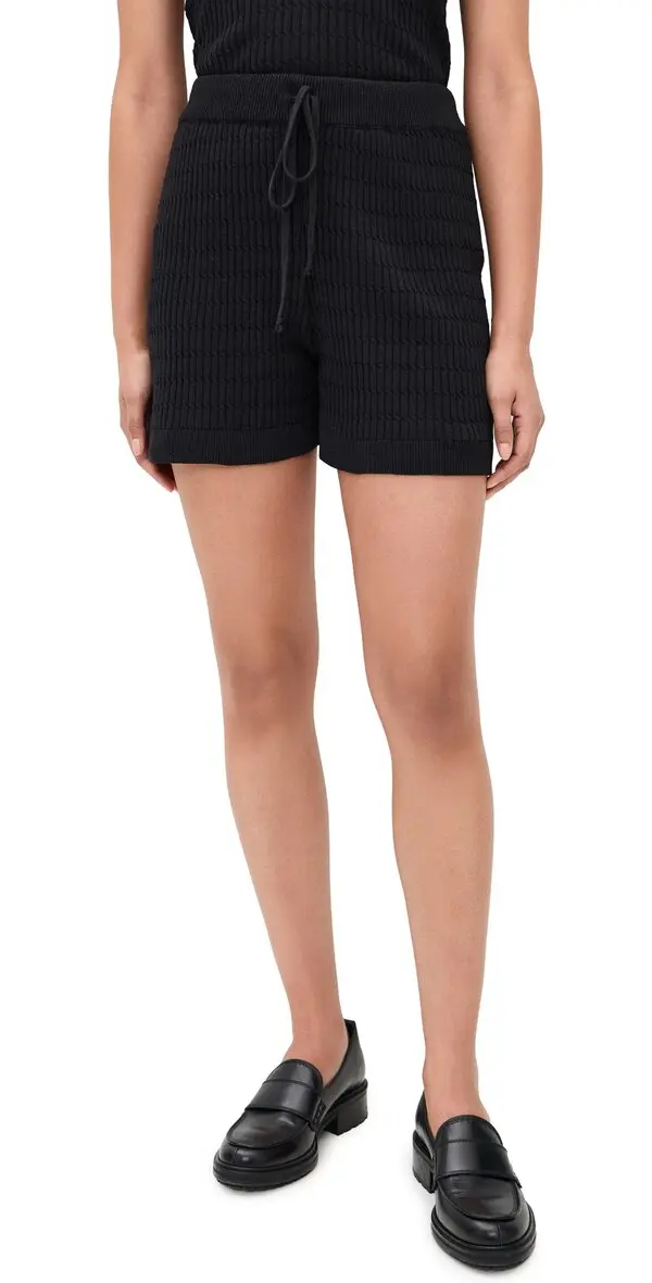 PRIME OF LIME Julieta Cable Knit Shorts
