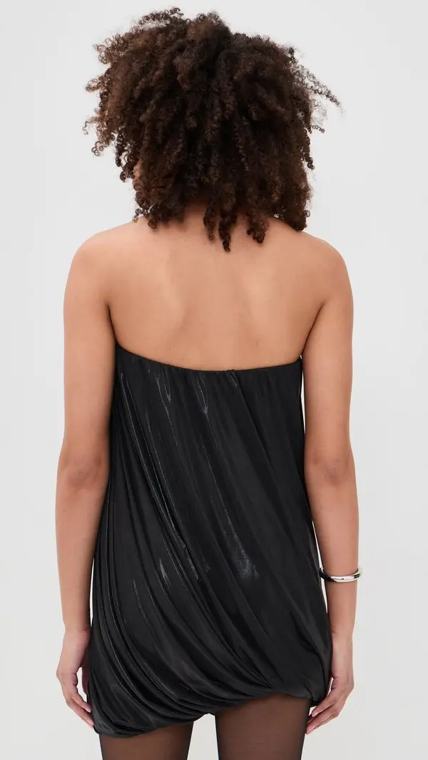 Norma Kamali Strapless Twist Mini Dress