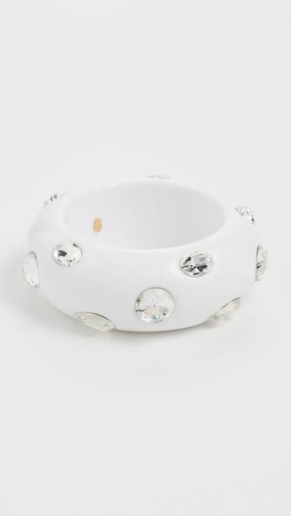 KENNETH JAY LANE Crystal Stones Domed Bangle
