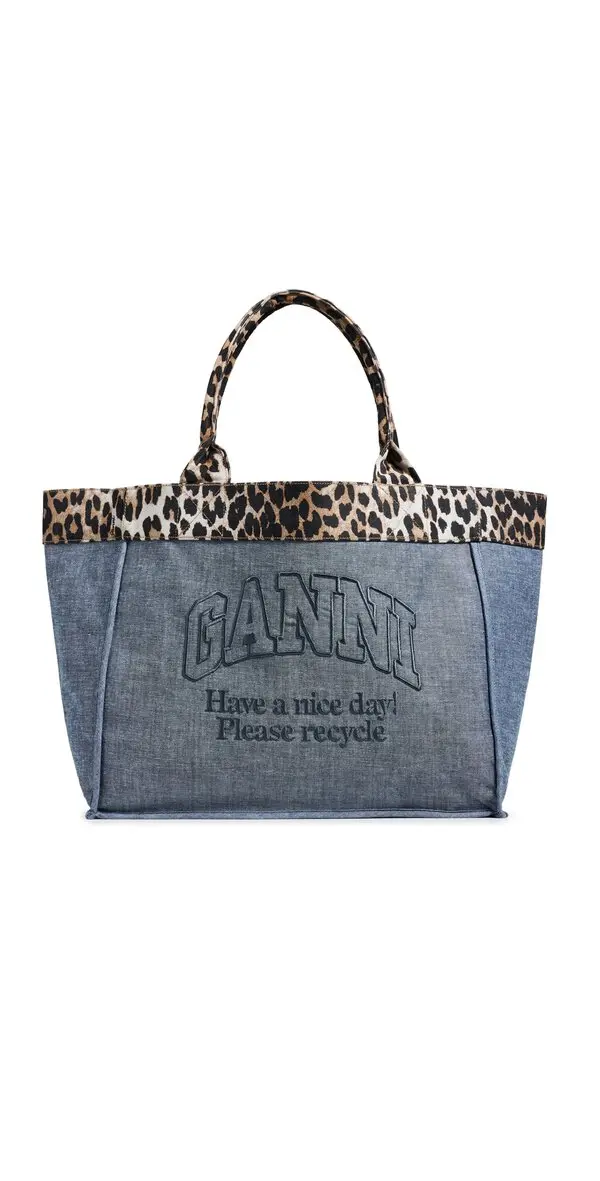GANNI Medium Trapeze Shopper Reversible Tote