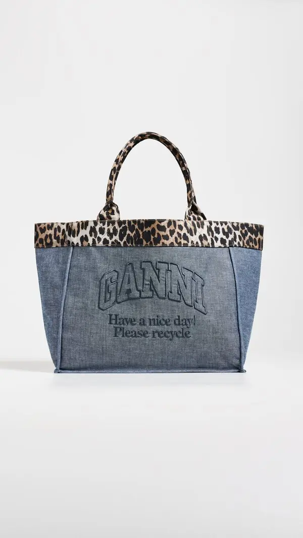 GANNI Medium Trapeze Shopper Reversible Tote