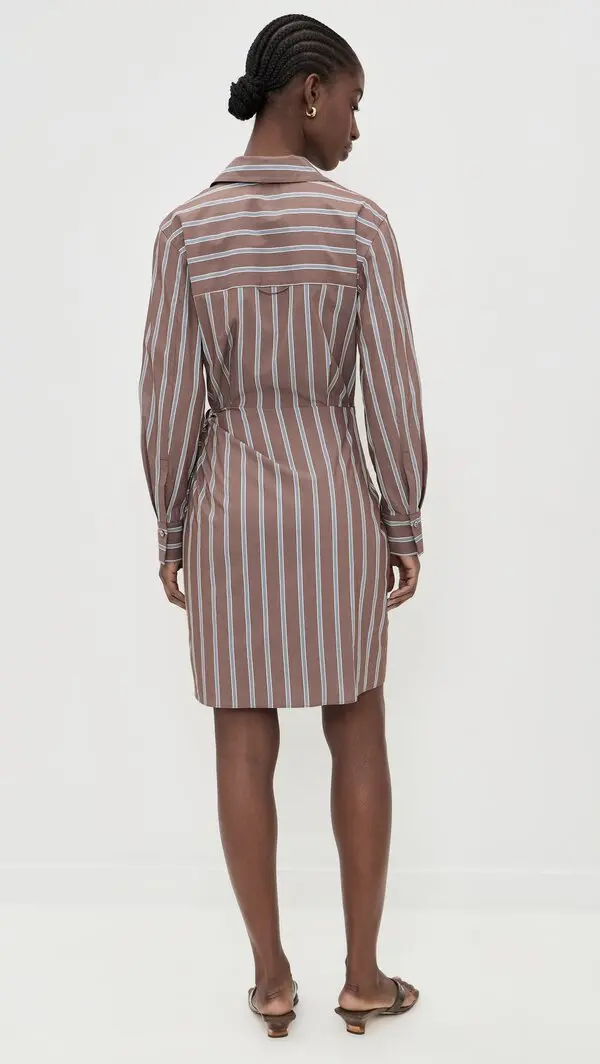 Vince Striped Wrap Mini Dress