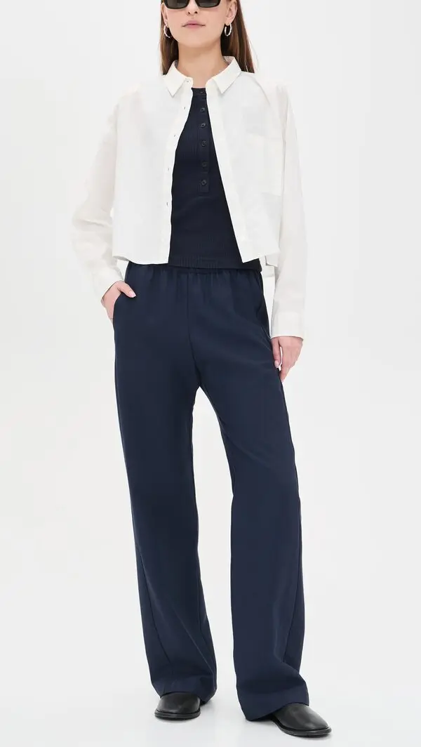 Enza Costa Twill Everywhere Pants - Navy