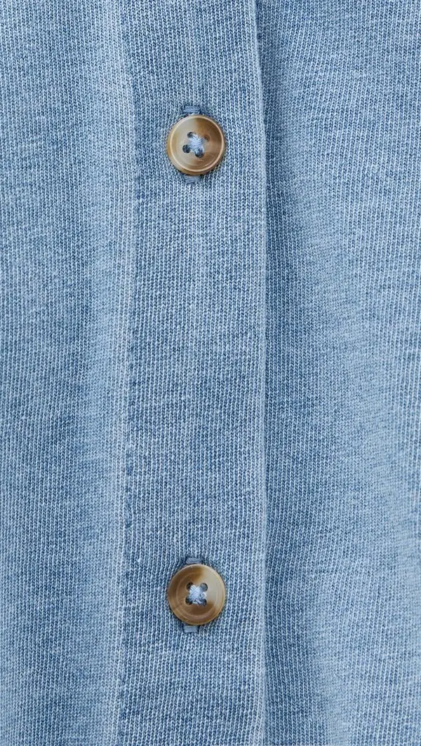 Z Supply Jersey Denim Button Up