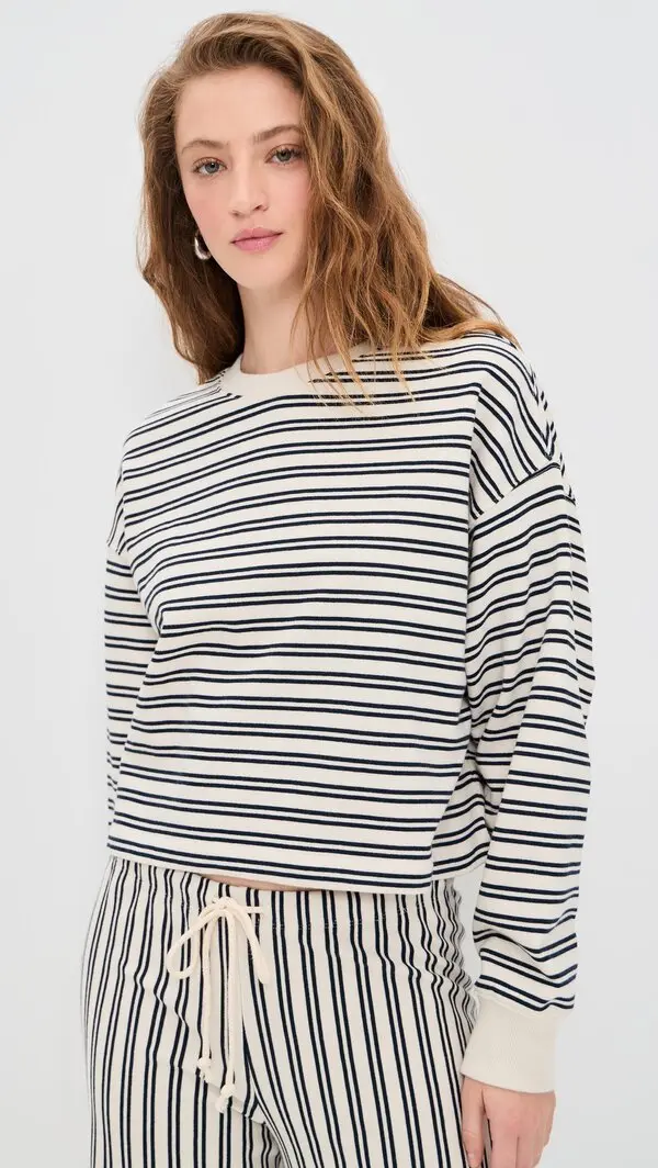 Velvet By Graham & Spencer Isabelle Striped Sweatshirt