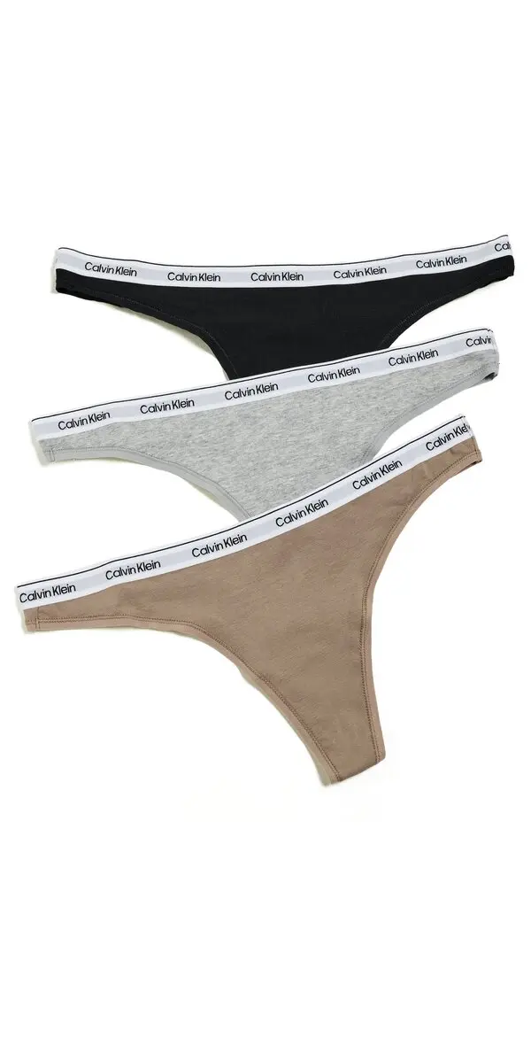 Calvin Klein Icon Logo Thong 3 Pack - Multi