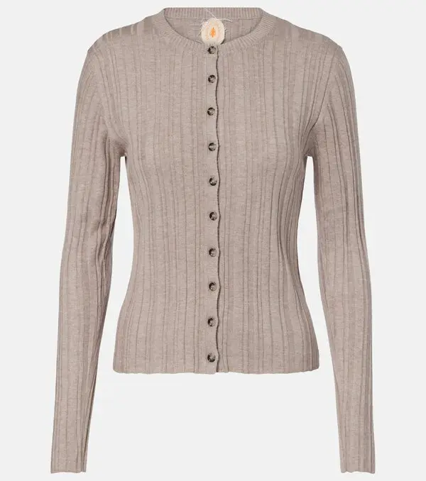 Jardin Des Orangers Cotton, Silk, And Cashmere Cardigan - Beige