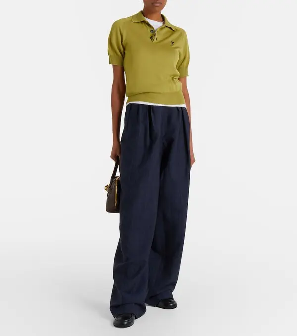 AMI Paris De Cœur Wool Polo Shirt