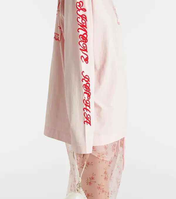Simone Rocha Printed Cotton Jersey T-shirt - Pink