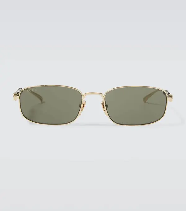 Gucci Bamboo Rectangle Sunglasses - Gold