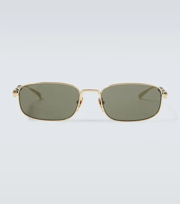 Gucci Bamboo Rectangle Sunglasses - Gold