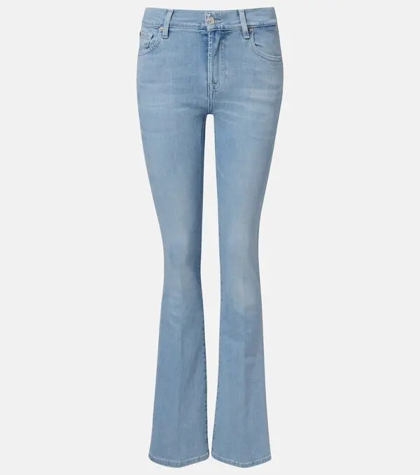 7 For All Mankind Logo Bootcut Jeans - Blue