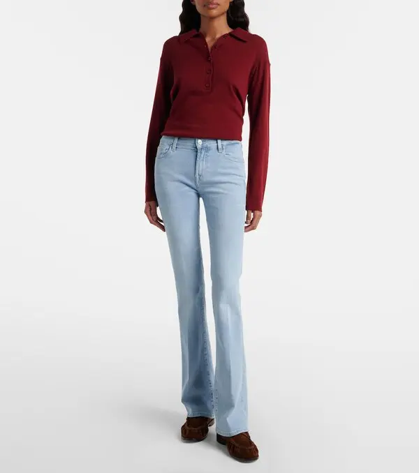 7 For All Mankind Logo Bootcut Jeans - Blue
