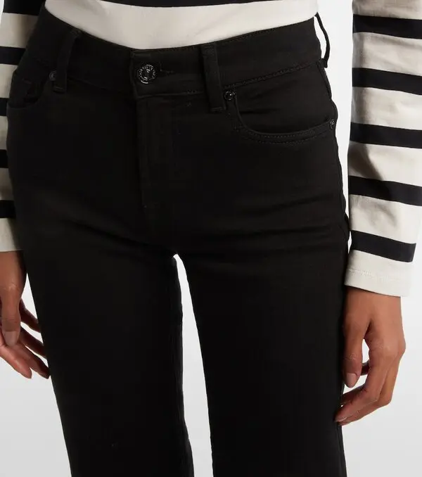 7 For All Mankind Capri Cropped Jeans - Black
