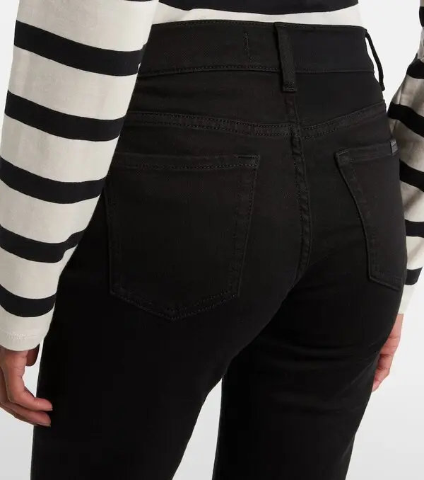 7 For All Mankind Capri Cropped Jeans - Black