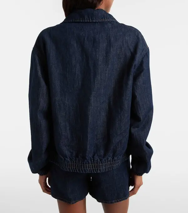 7 For All Mankind Denim Bomber Jacket - Blue