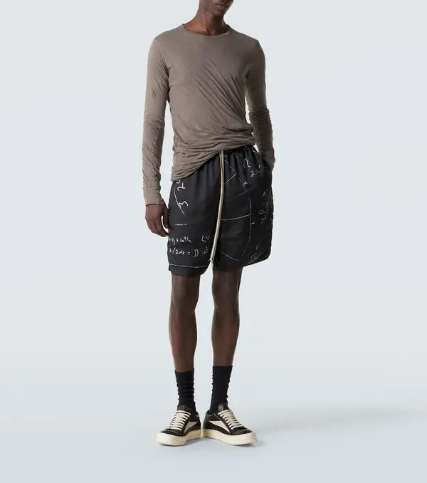 Rick Owens Printed Drawstring Shorts