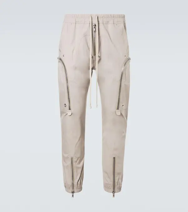 Rick Owens Bauhaus Cotton-blend Poplin Cargo Pants - White