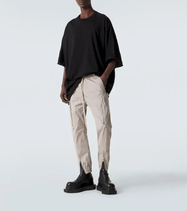 Rick Owens Bauhaus Cotton-blend Poplin Cargo Pants - White