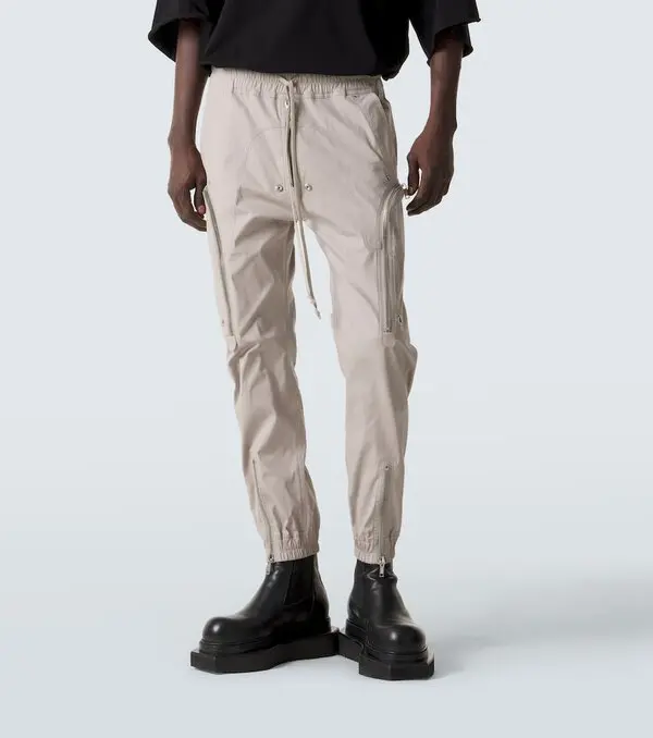 Rick Owens Bauhaus Cotton-blend Poplin Cargo Pants - White