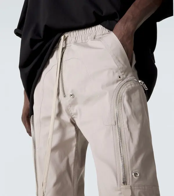 Rick Owens Bauhaus Cotton-blend Poplin Cargo Pants - White