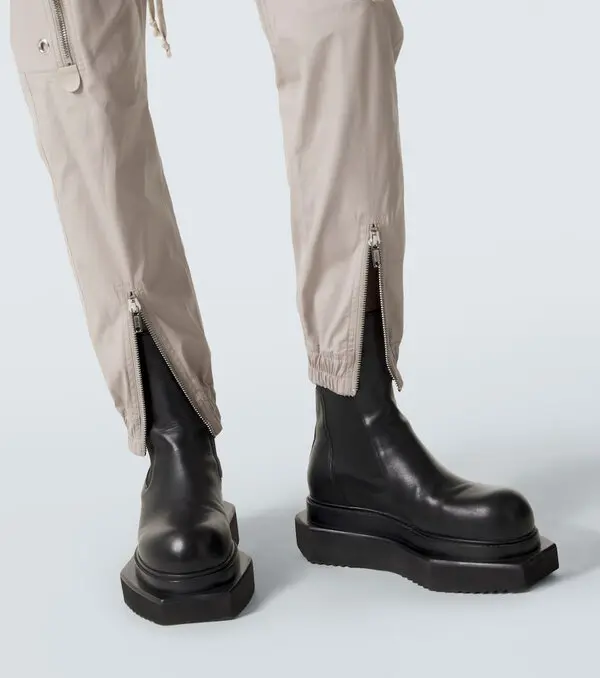 Rick Owens Bauhaus Cotton-blend Poplin Cargo Pants - White