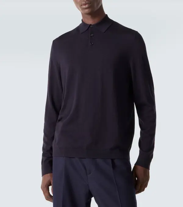 ALLUDE Virgin Wool Polo Sweater