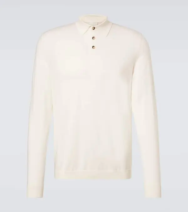 ALLUDE Virgin Wool Polo Sweater