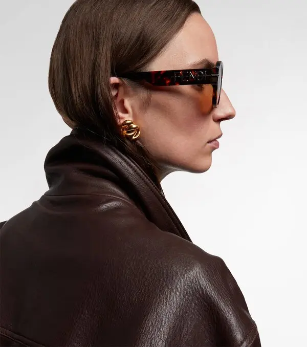 Fendi Graphy Aviator Sunglasses - Brown
