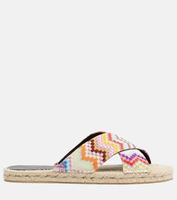 Missoni Harlow Zigzag Lamé Espadrille Sandals - Multicoloured