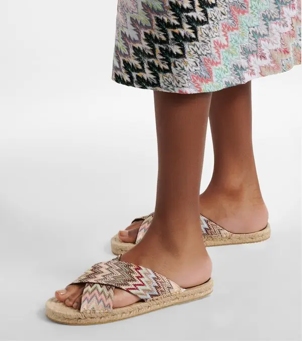 Missoni Harlow Zigzag Espadrille Sandals - Multicoloured