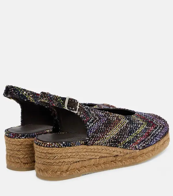 Missoni Joy 30 Sequined Espadrille Wedges