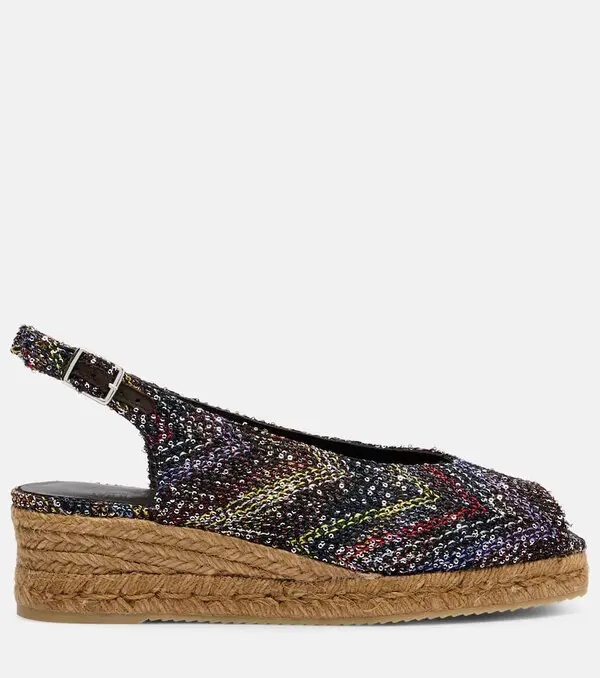 Missoni Joy 30 Sequined Espadrille Wedges