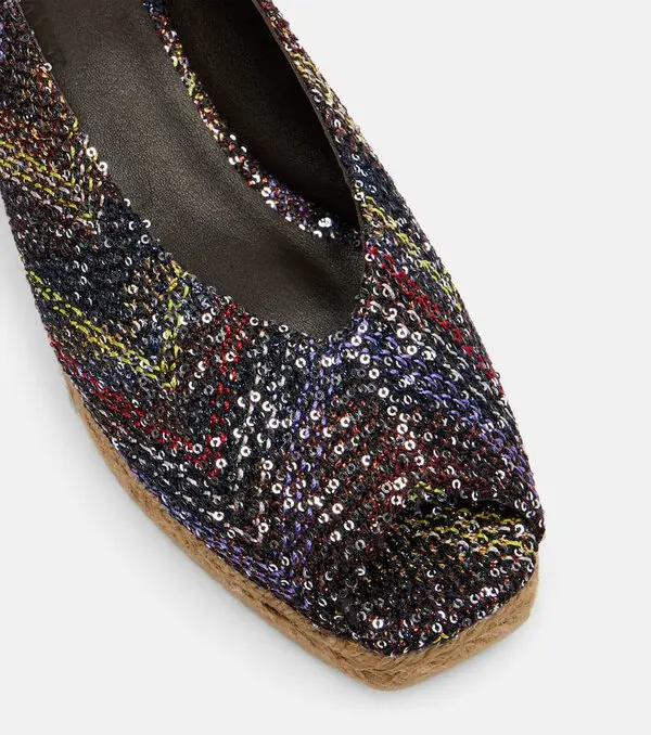 Missoni Joy 30 Sequined Espadrille Wedges