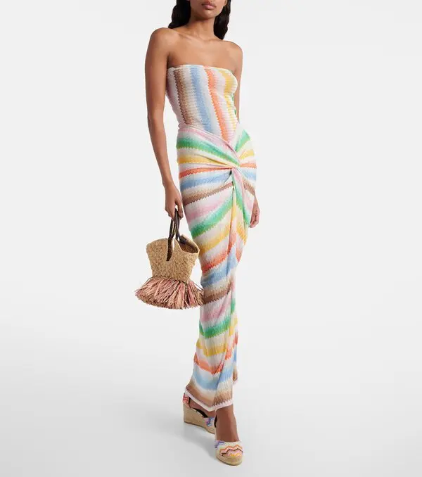 Missoni Eva 60 Zigzag Lamé Espadrille Wedges - Multicoloured