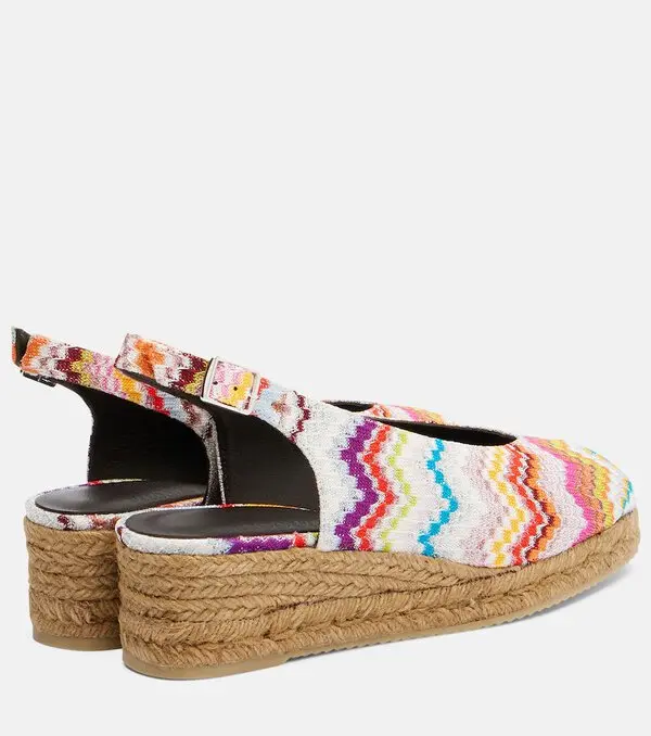 Missoni Joy 30 Zigzag Lamé Espadrille Wedges - Multicoloured