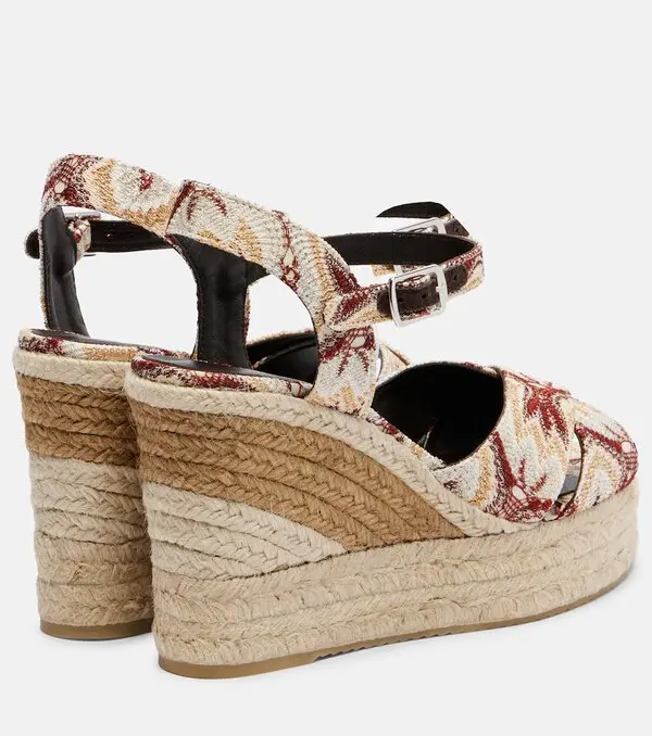 Missoni Carmen 110 Lamé Espadrille Wedges - Multicoloured