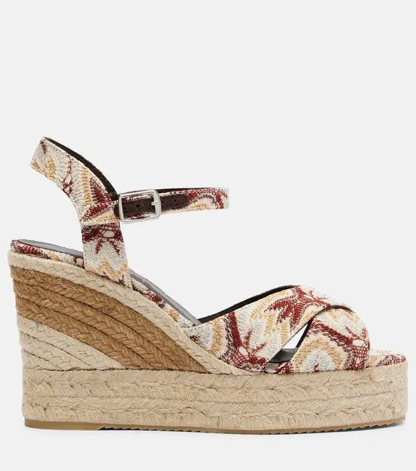 Missoni Carmen 110 Lamé Espadrille Wedges - Multicoloured