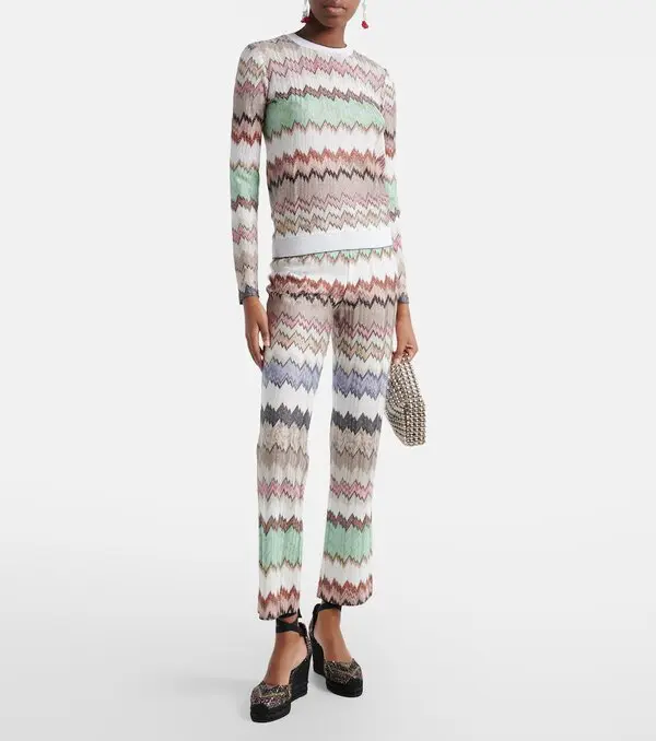 Missoni Eva 80 Sequined Espadrille Wedges - Multicoloured