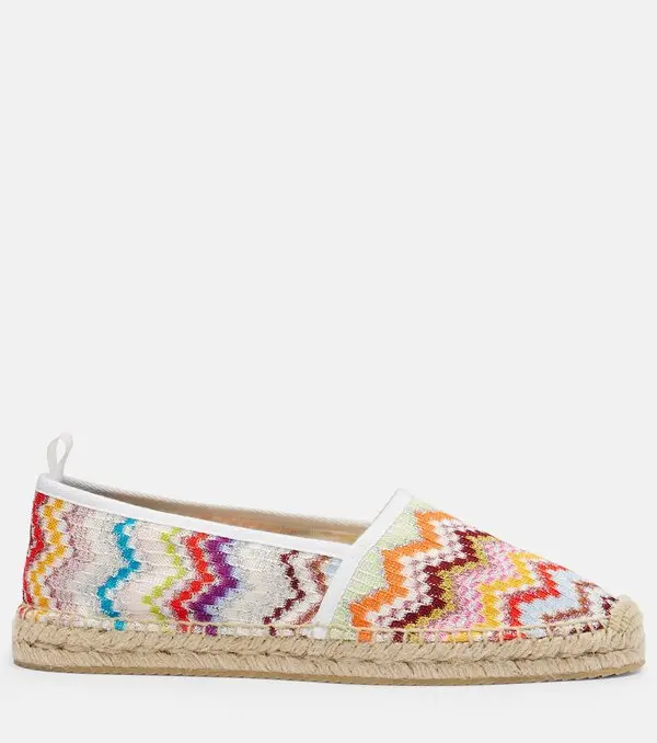 Missoni Elle Zigzag Lamé Espadrilles