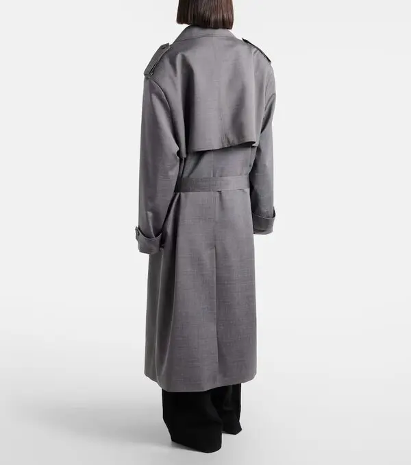 THE FRANKIE SHOP Bleecker Trench Coat - Grey