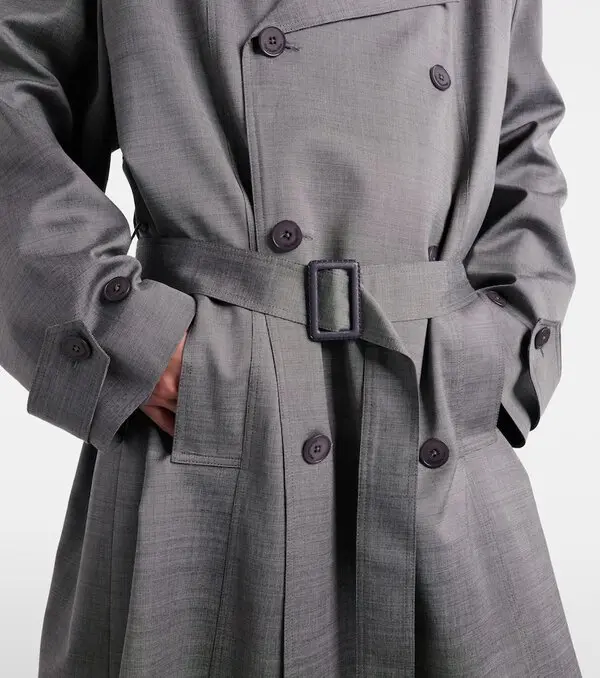 THE FRANKIE SHOP Bleecker Trench Coat - Grey