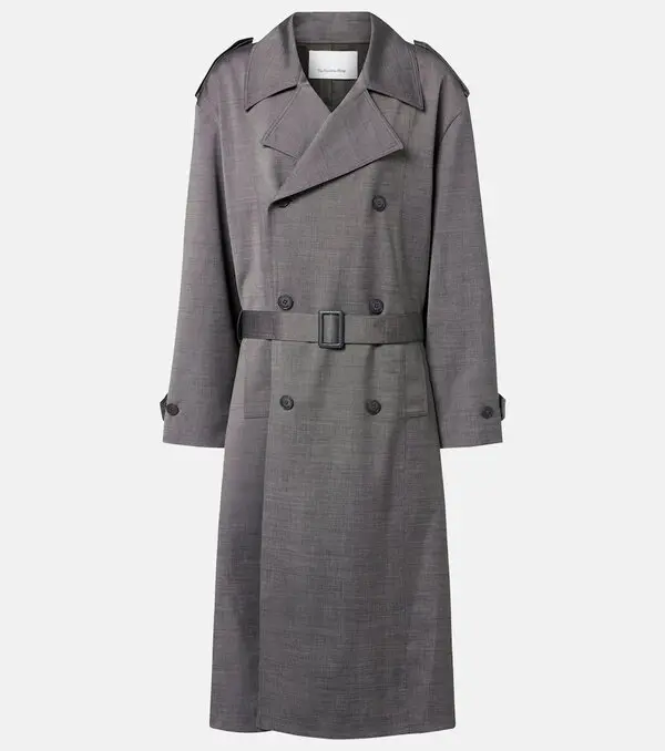 THE FRANKIE SHOP Bleecker Trench Coat - Grey