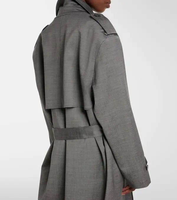 THE FRANKIE SHOP Bleecker Trench Coat - Grey