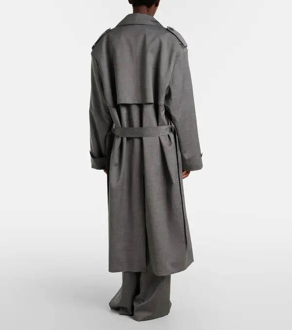 THE FRANKIE SHOP Bleecker Trench Coat - Grey