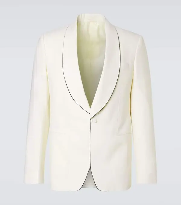 LARDINI Wool Tuxedo Jacket - White