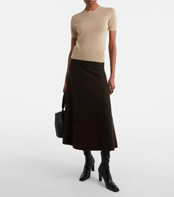 JOSEPH Cashair Cashmere Top - Beige